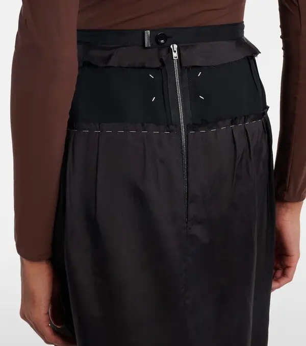 MAISON MARGIELA Paneled Midi Skirt - Black
