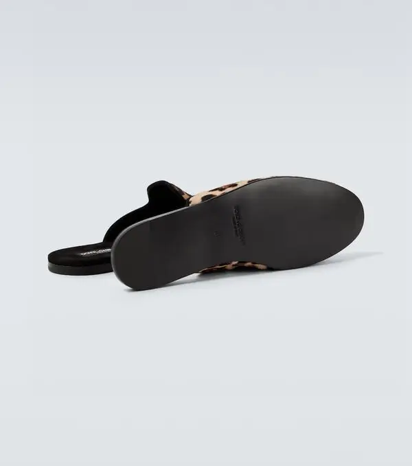 Dolce & Gabbana Leopard-print Calf Hair Mules