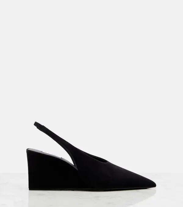 Alaïa Cube 75 Wedge Slingback Pumps - Black