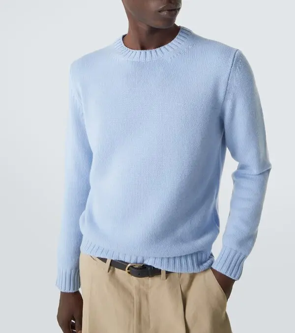 SAMAN AMEL Gio Cashmere Sweater - Blue