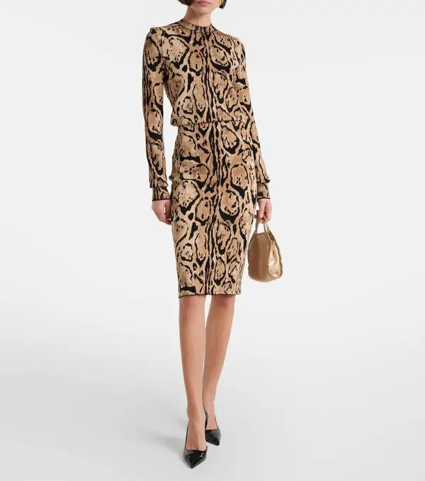 Stella McCartney Jacquard Pencil Skirt - Multicoloured
