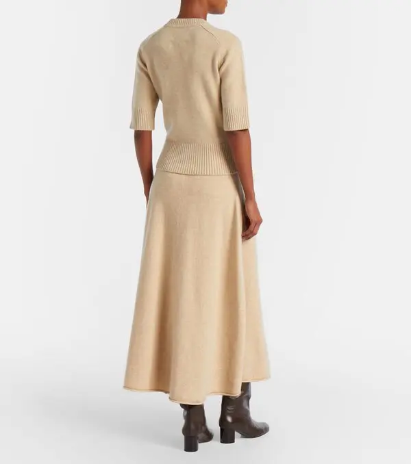 Extreme Cashmere N°388 Ease Cashmere-blend Maxi Skirt