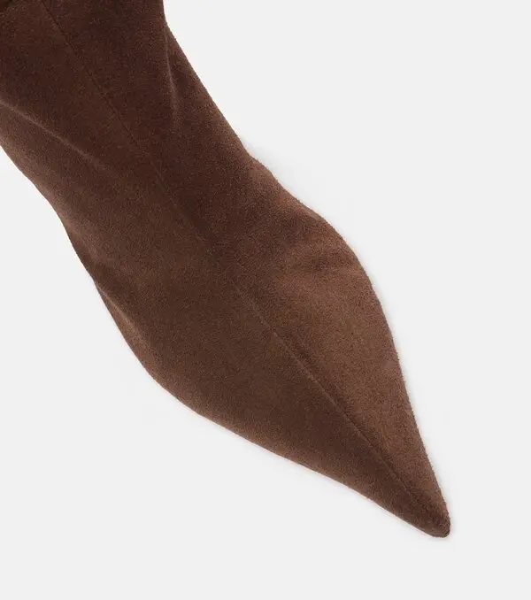 Amina Muaddi Fiona Suede Boots
