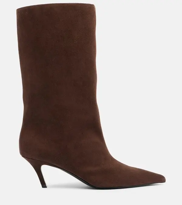 Amina Muaddi Fiona Suede Boots
