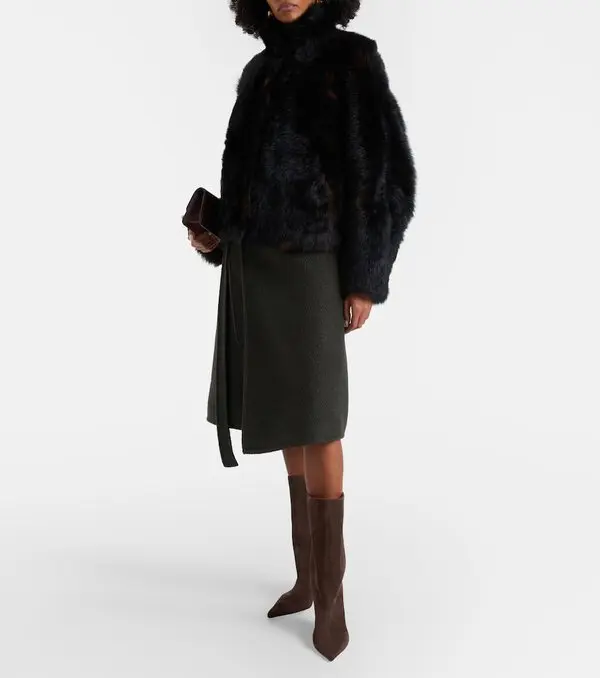 Amina Muaddi Fiona Suede Boots