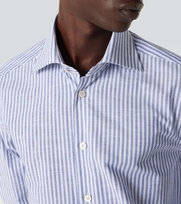 Kiton Striped Cotton Shirt