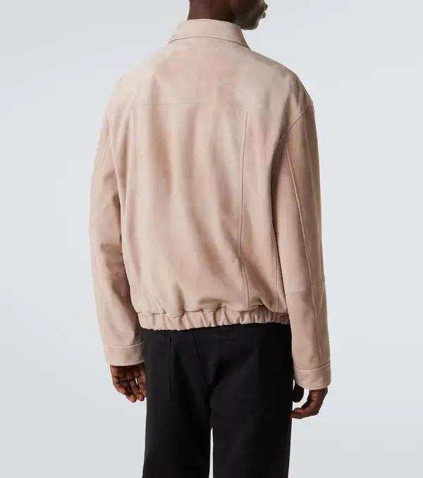 Brunello Cucinelli Suede Blouson Jacket - Beige