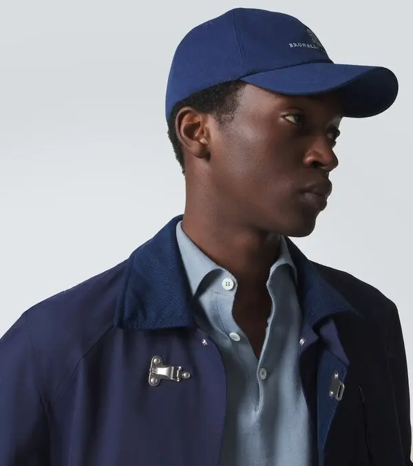 Brunello Cucinelli Canvas Baseball Cap - Blue