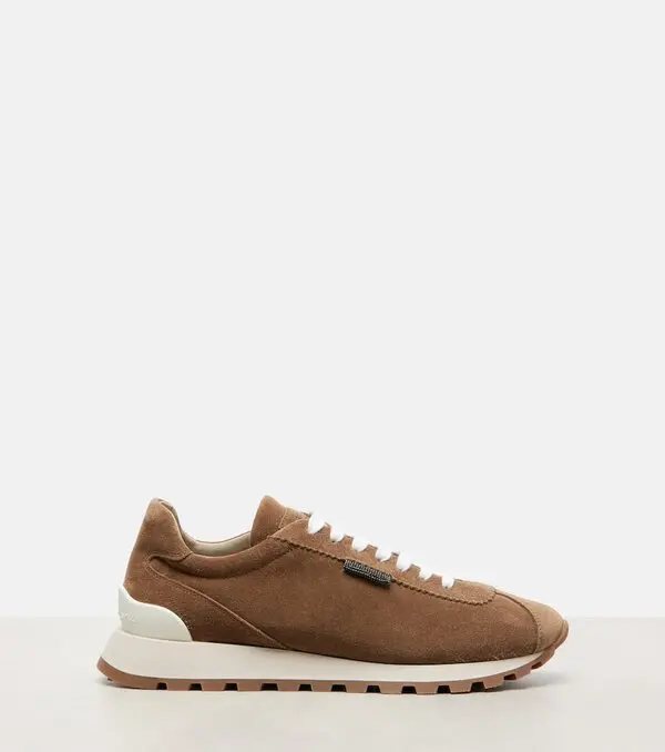 Brunello Cucinelli Monili Suede Sneakers