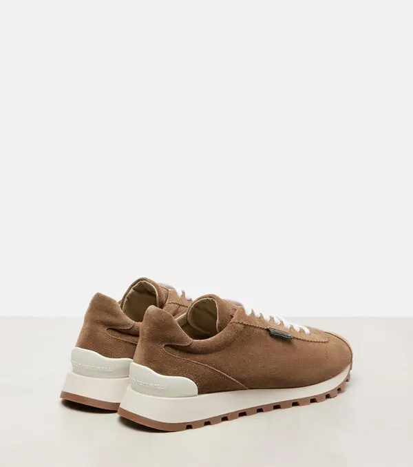 Brunello Cucinelli Monili Suede Sneakers