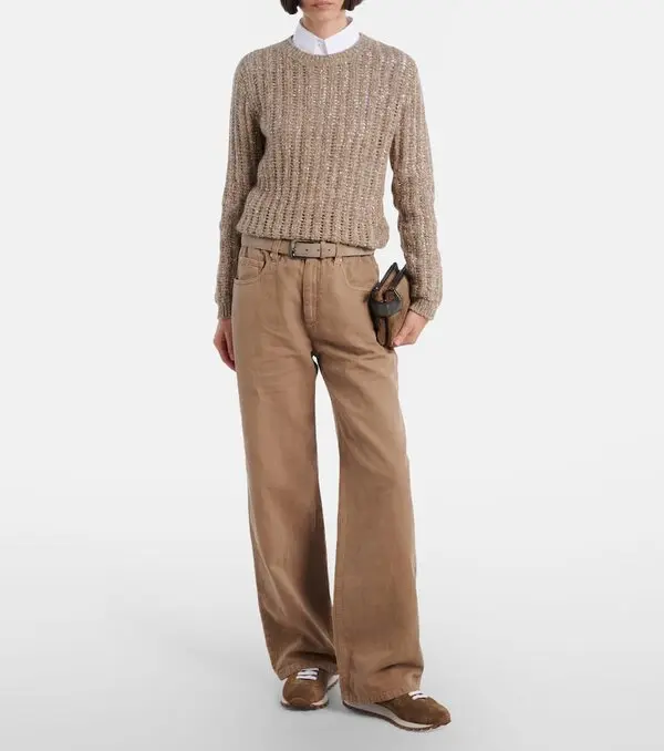 Brunello Cucinelli Monili Suede Sneakers
