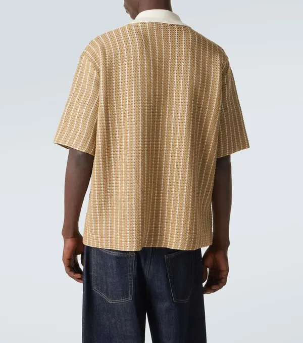 JIL SANDER Knitted Cotton Polo Shirt - Beige