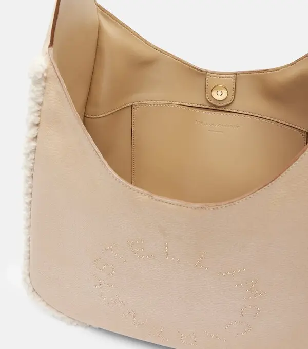 Stella McCartney Teddy-trimmed Shoulder Bag