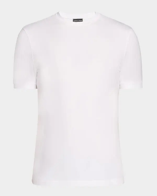 Giorgio Armani Textured Stretch T-shirt - White