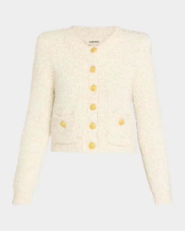L'Agence Una Knit Cardigan - Ivorygold