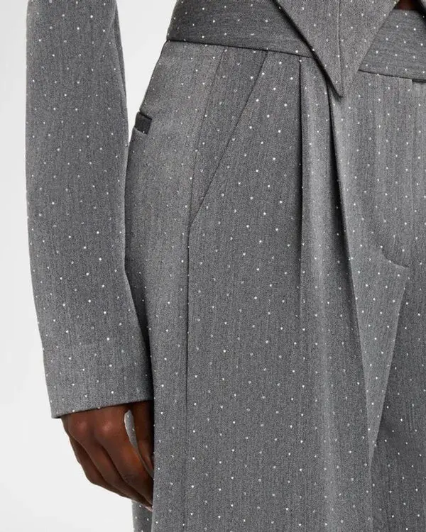 LAQUAN SMITH Polka Dot Wide-leg Trousers