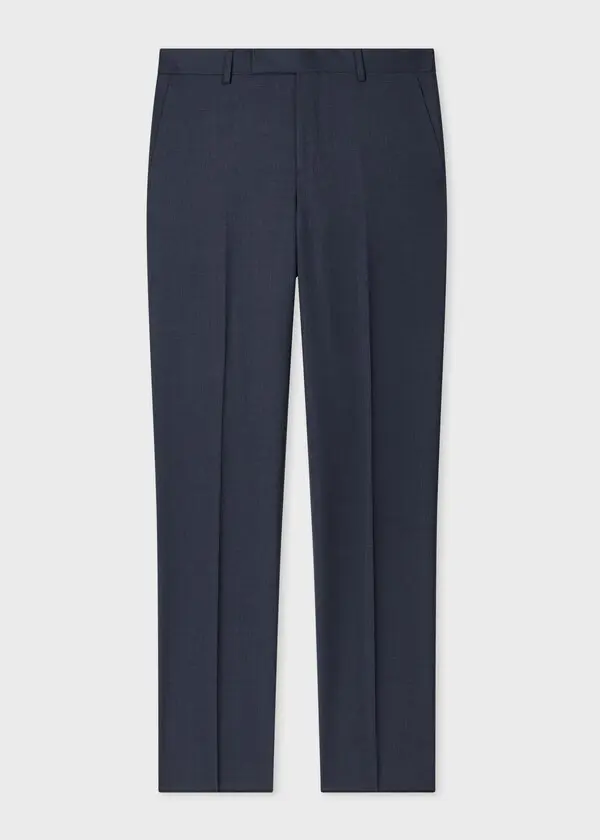 Paul Smith Suit Trousers In Dark Marl Wool - Blue
