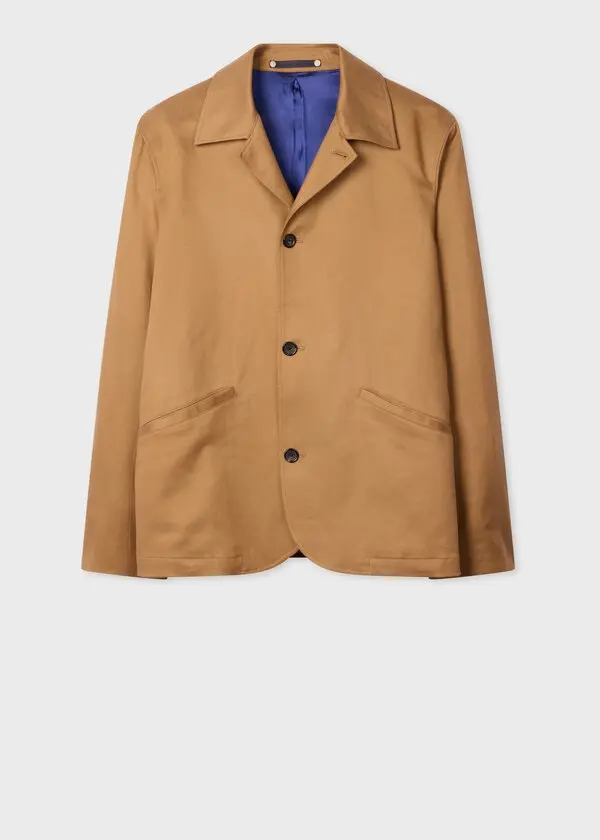 Paul Smith Lyocell-cotton Twill Work Jacket - Brown