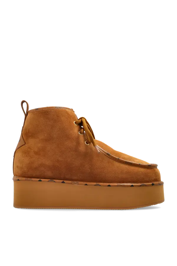 Mcm Platform Snow Boots - Brown
