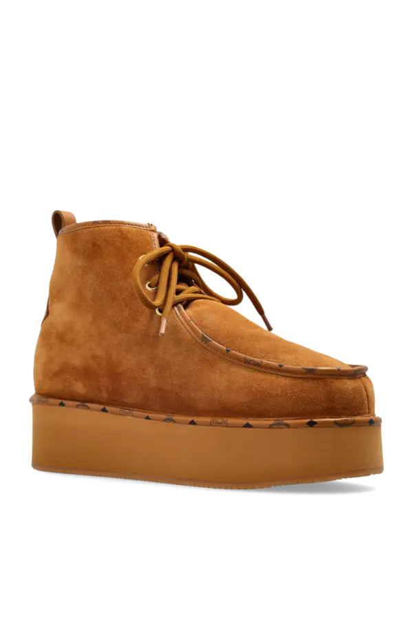 Mcm Platform Snow Boots - Brown