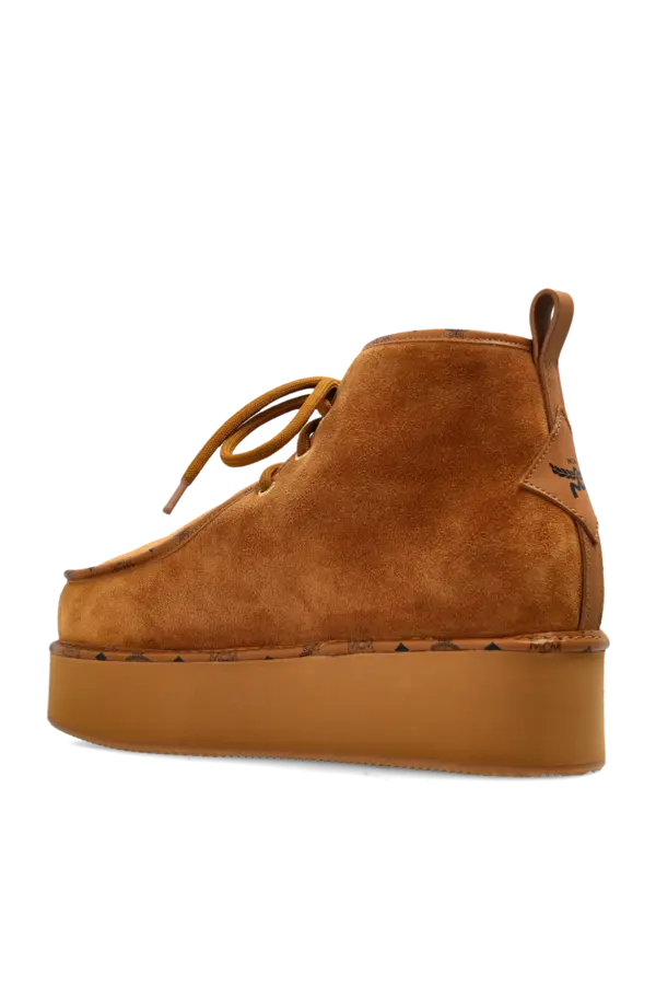 Mcm Platform Snow Boots - Brown