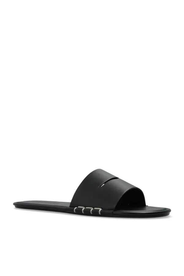JW Anderson Leather Slides - Black