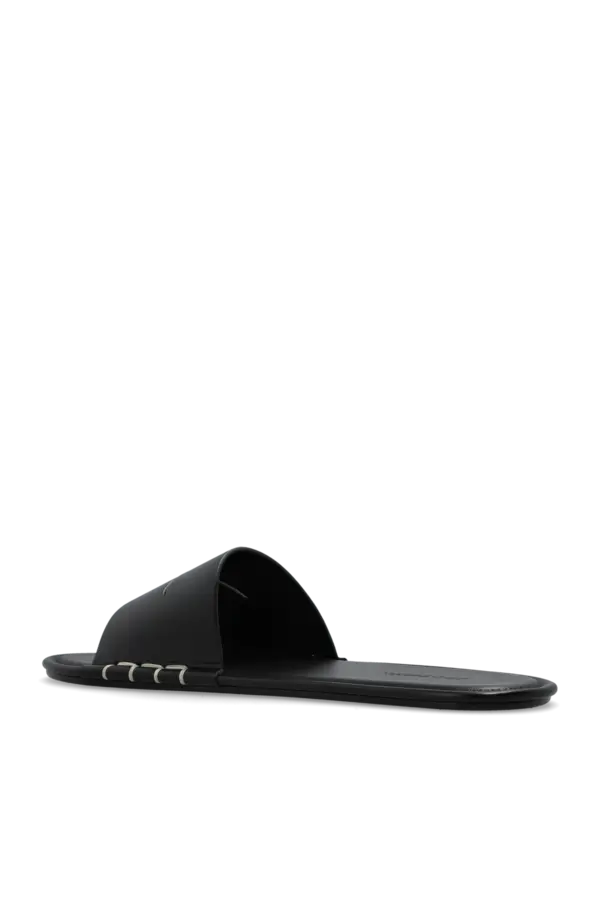 JW Anderson Leather Slides - Black
