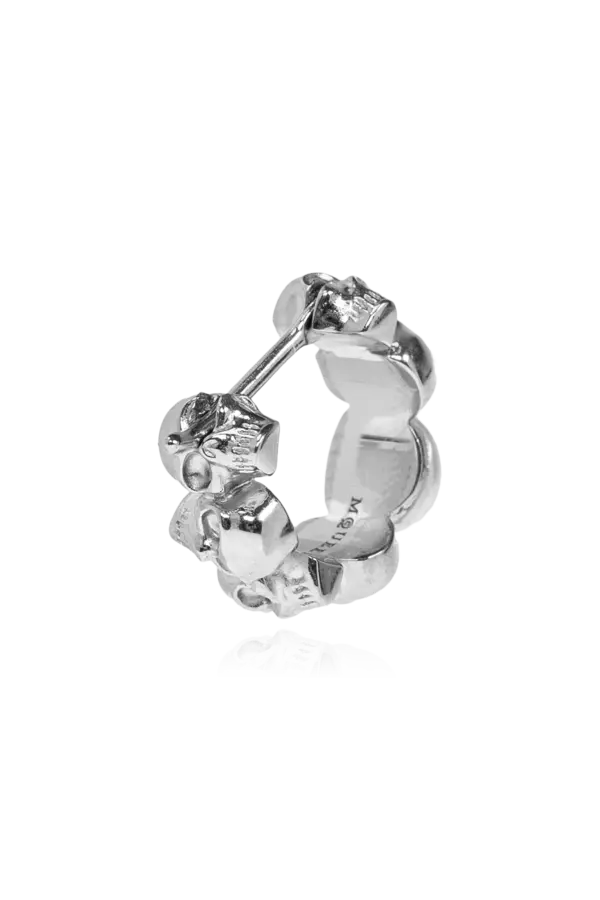 Alexander McQueen Single Skull Motif Hoop Earring