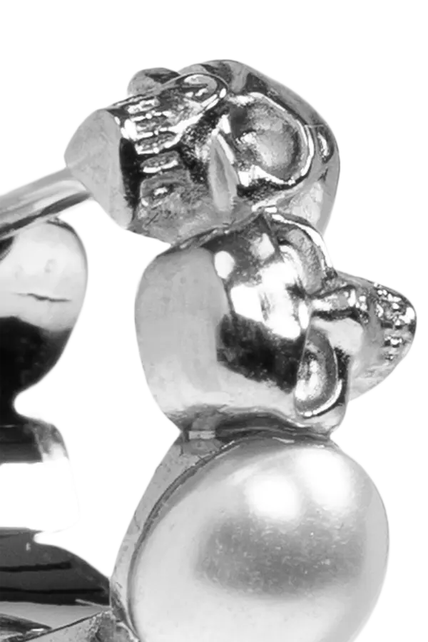 Alexander McQueen Single Skull Motif Hoop Earring