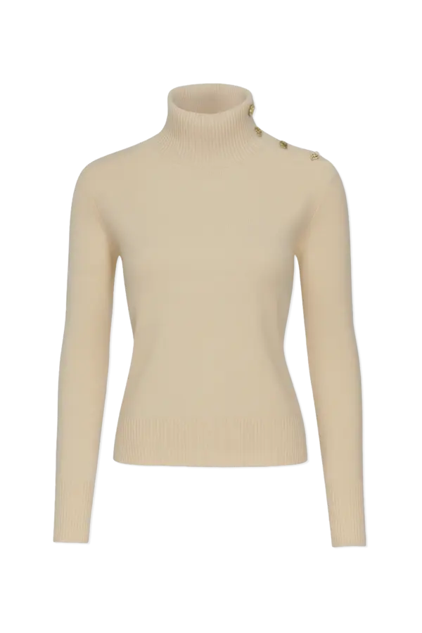 BY MALENE BIRGER Wool Turtleneck Sweater - Beige