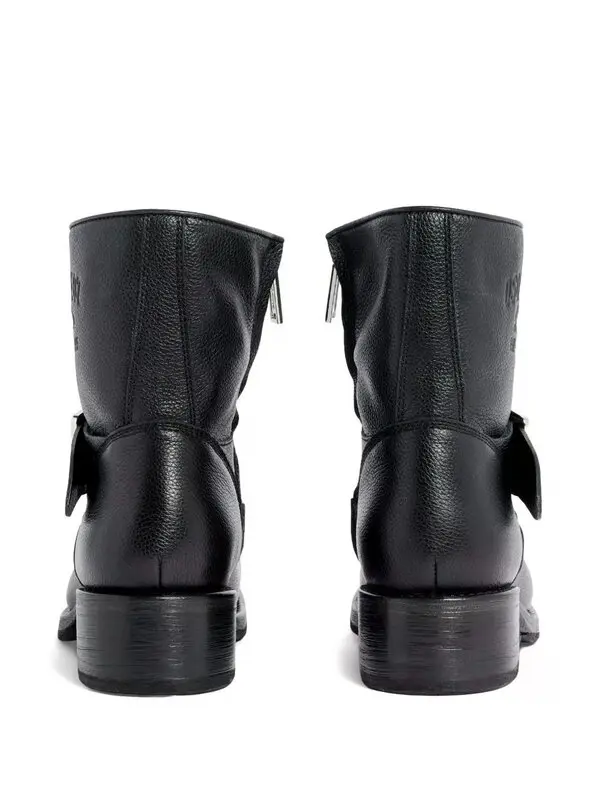 Dsquared2 Leather Buckled Ankle Boots