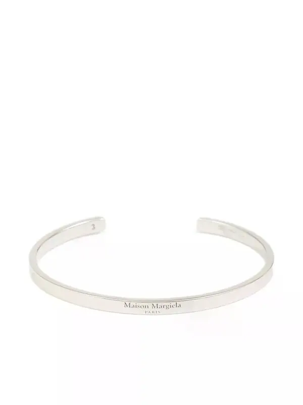 MAISON MARGIELA Logo Cuff Bracelet - Silver