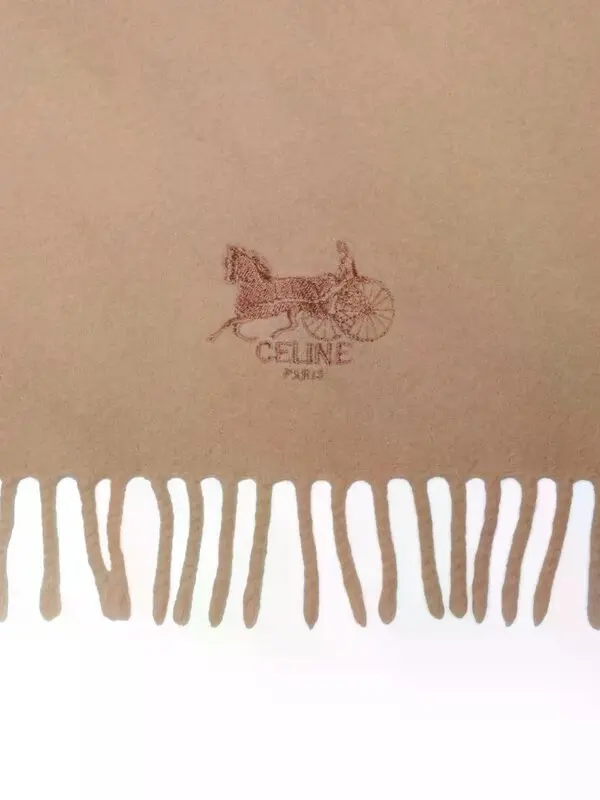 Celine Logo-embroidered Scarf