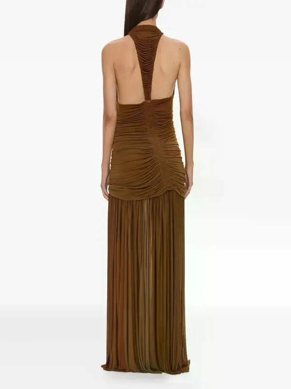 Christopher Esber Orion Halterneck Ruched Gown