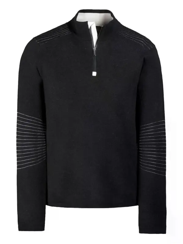 MOORER Sciores Half-zip Sweater - Black