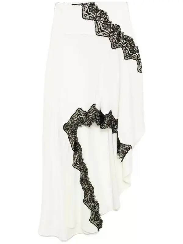 Christopher Esber Verner Lace Asymmetric Skirt - White