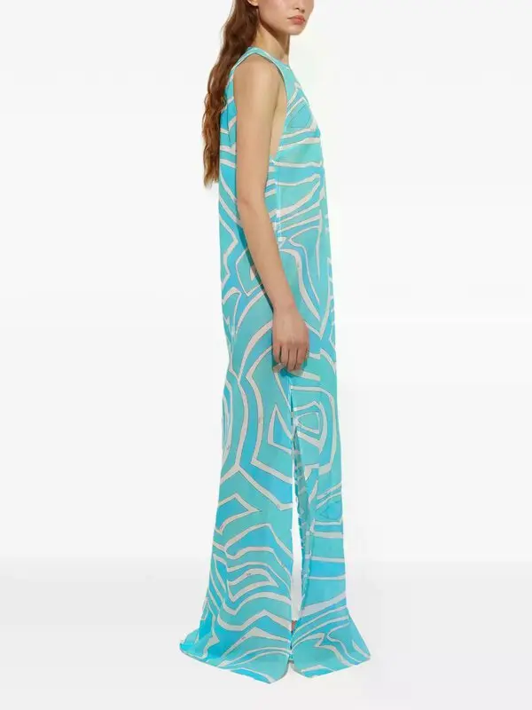 Emilio Pucci Labirinto-print Long Dress