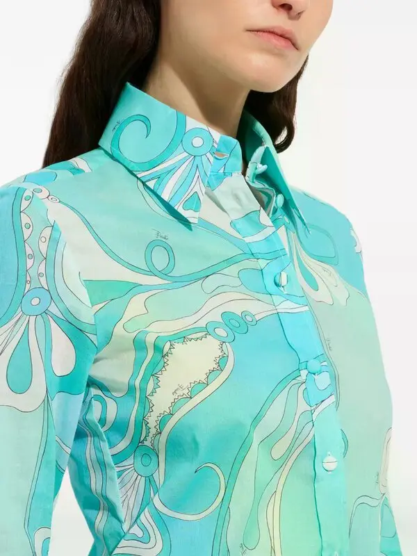 Emilio Pucci Orchidee-print Cotton Shirt
