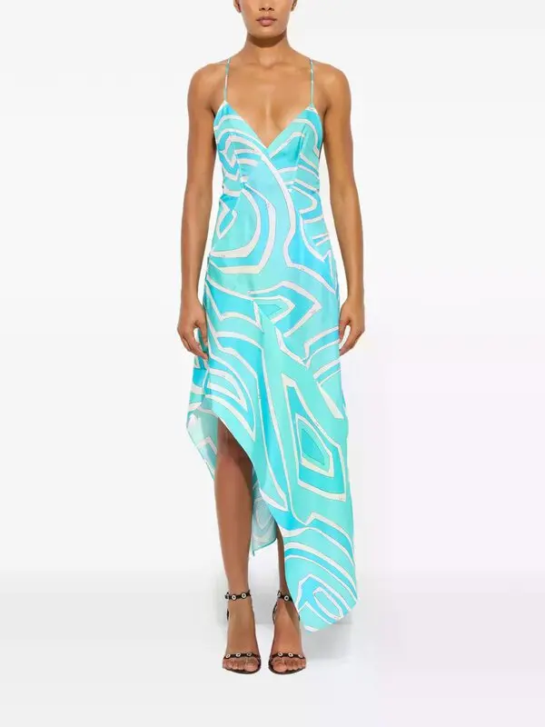 Emilio Pucci Labirinto-print Silk Dress