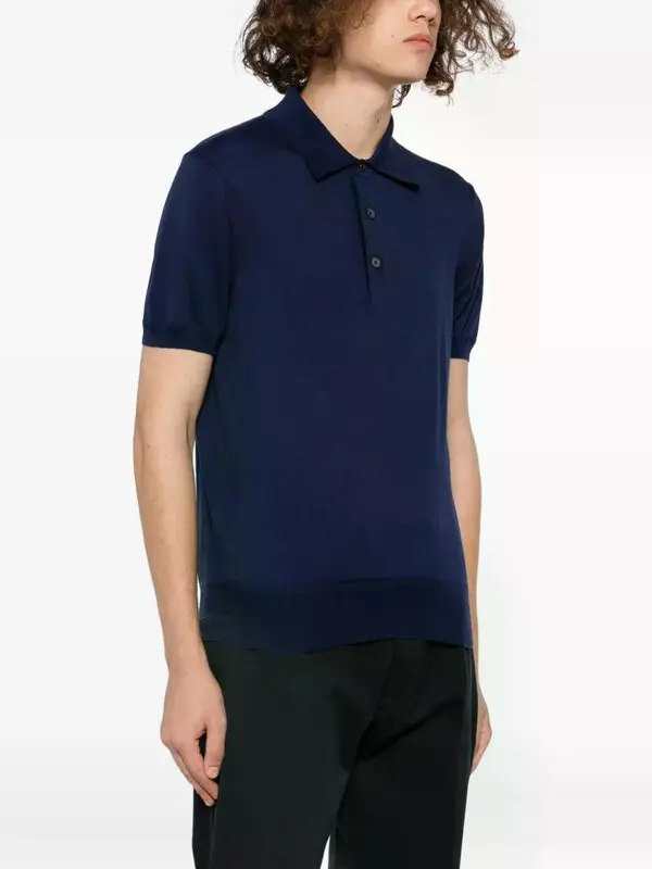 TOM FORD Knitted Polo Shirt - Blue