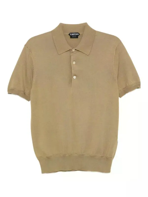 TOM FORD Knitted Polo Shirt - Green
