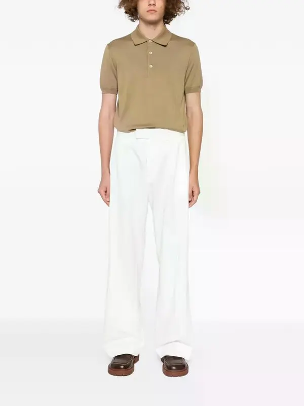 TOM FORD Knitted Polo Shirt - Neutrals