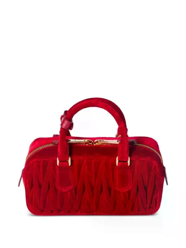 Miu Miu Arcadie Matelassé Tote - Red