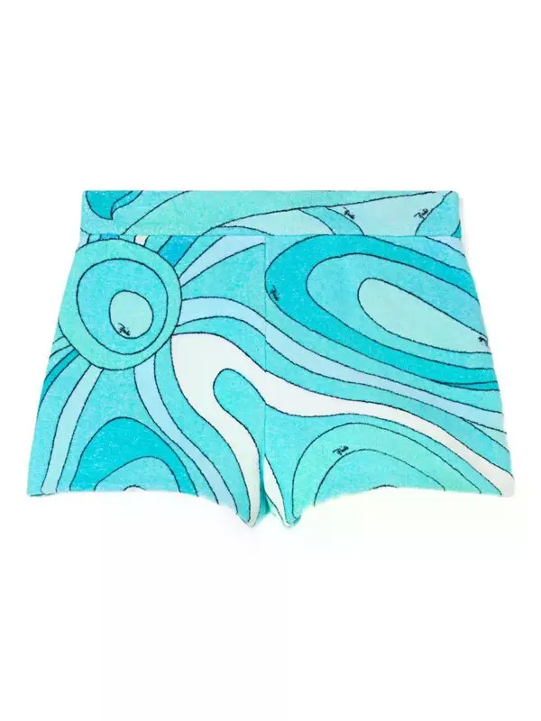 Emilio Pucci Marmo-print Cotton Shorts
