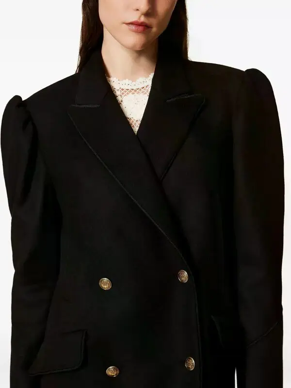 TWINSET Puff-sleeve Double-breasted Coat