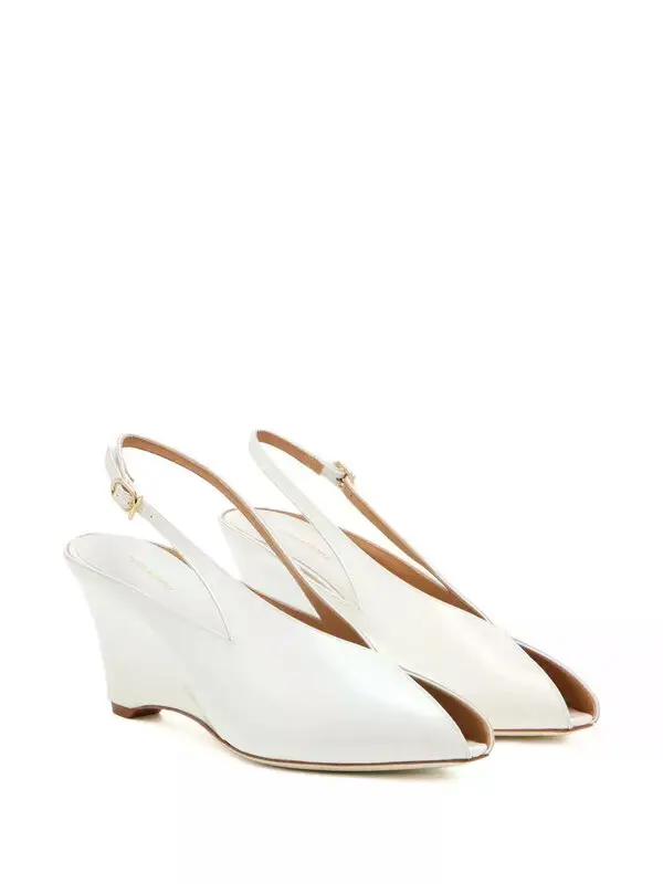 FERRAGAMO 70mm Peep Toe Slingback Pumps