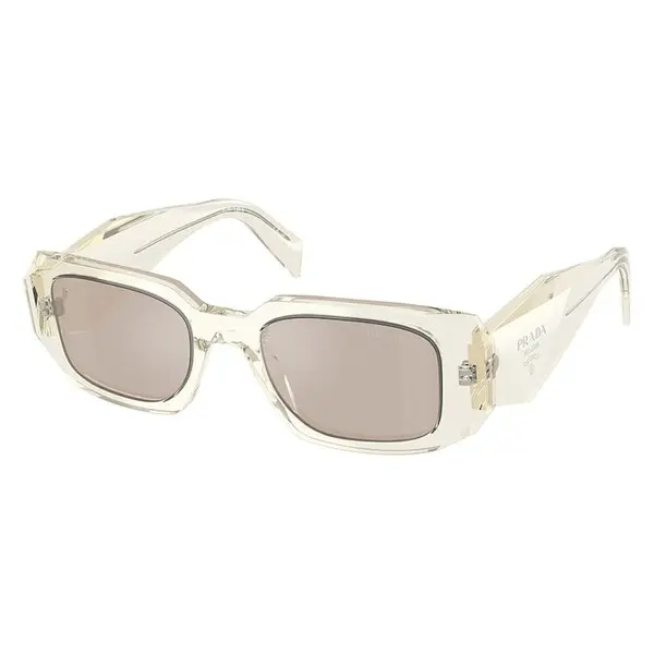 Prada Rectangle Full Rim Sunglasses - Transparent Champagne (pr_17wsf_19x30n_51mm)