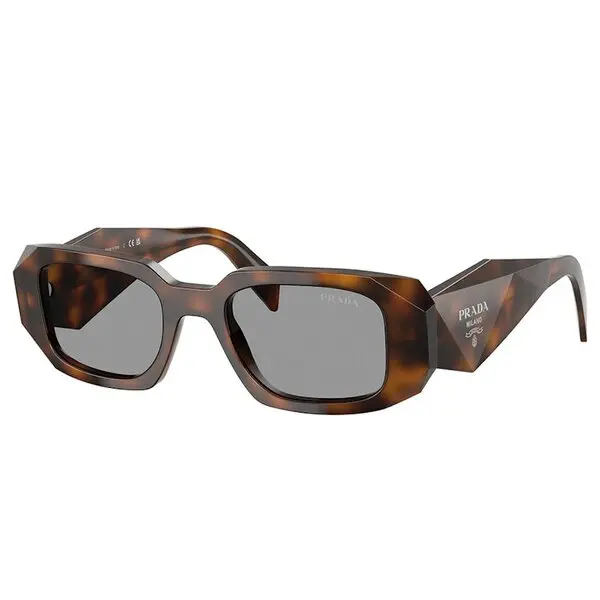 Prada Rectangle Full Rim Sunglasses - Juniper Tortoise (pr_17ws_20d50q_49mm)