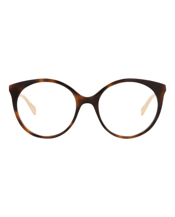 Gucci Round-frame Optical Frames - Havana Gold Transparent (gg1009o/30011765/001)