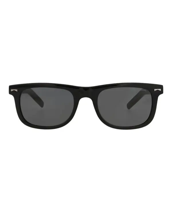 Montblanc Square Frame Recycled Acetate Sunglasses - Black Black Smoke (mb0260s/30014171/001)